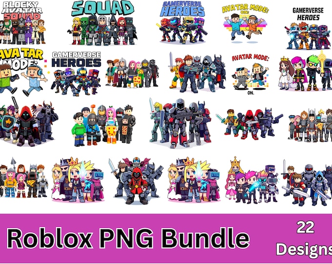 Roblox Gamer PNG: Boy Character Clipart, Game Stickers (digital ...