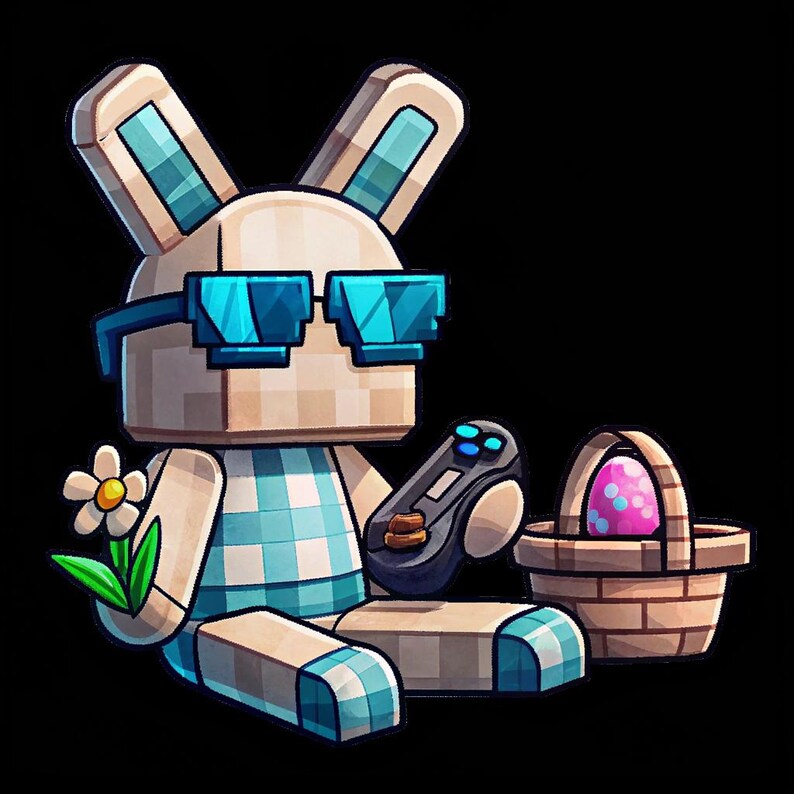 Minecraft Bunny Easter PNG Clipart Bundle (digital Download) - Etsy