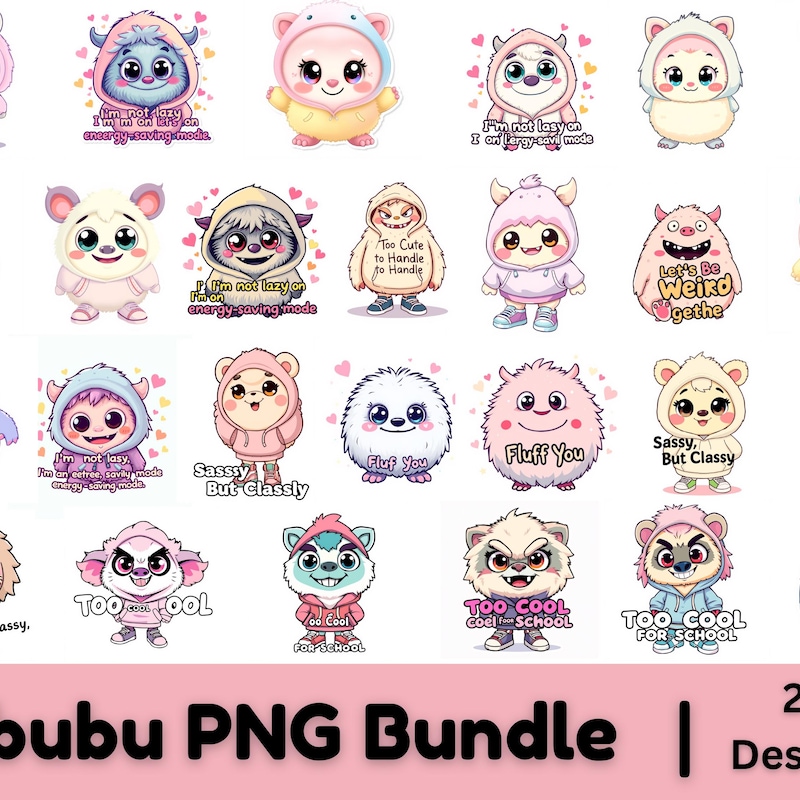Printable Labubu Stickers - Etsy