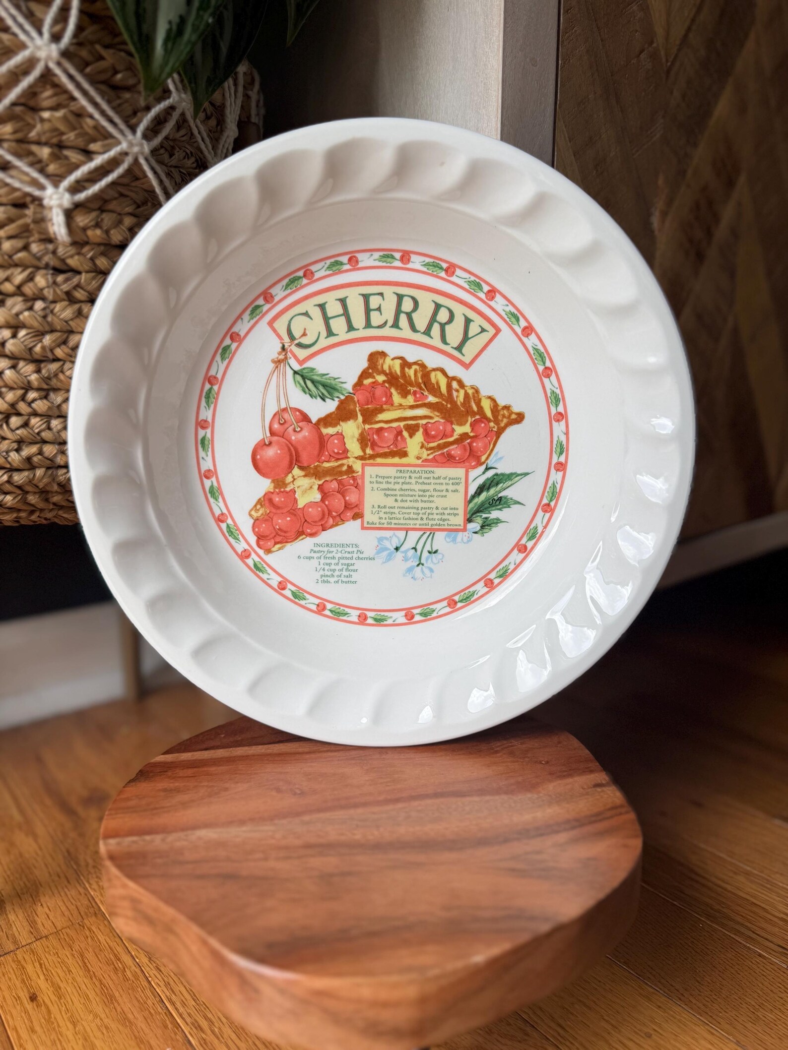Vintage Cherry Pie Recipe Plates (varieties) - Etsy