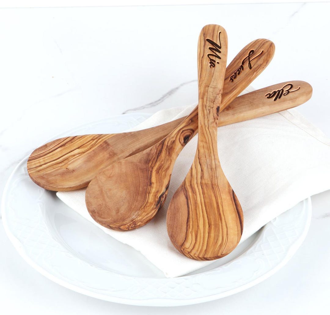 Handmade Olive Wood Spoon Set: Kitchen Utensils - Etsy