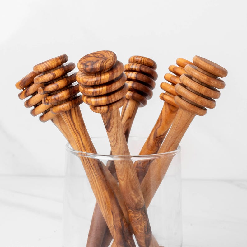 Olive Wood Honey Dipper | Handmade | Rustic Design | Mother's Day Gift ...