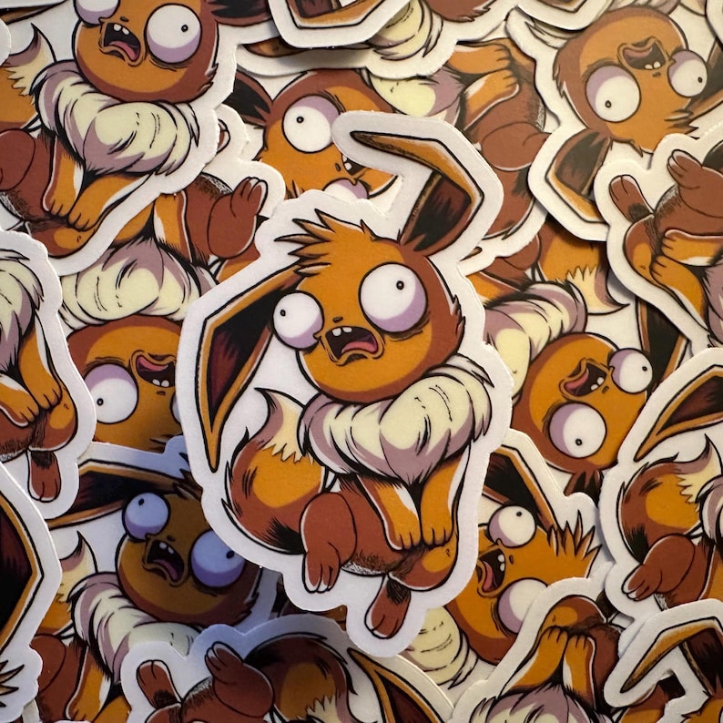 Eevee Sticker - Waterproof Vinyl Pokemon Sticker (3") - Laptop, Water ...