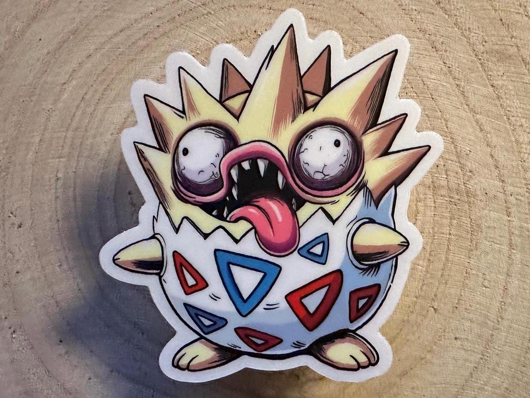 Togepi Vinyl Sticker Pokewhat Creations Waterproof & Transparent - Etsy