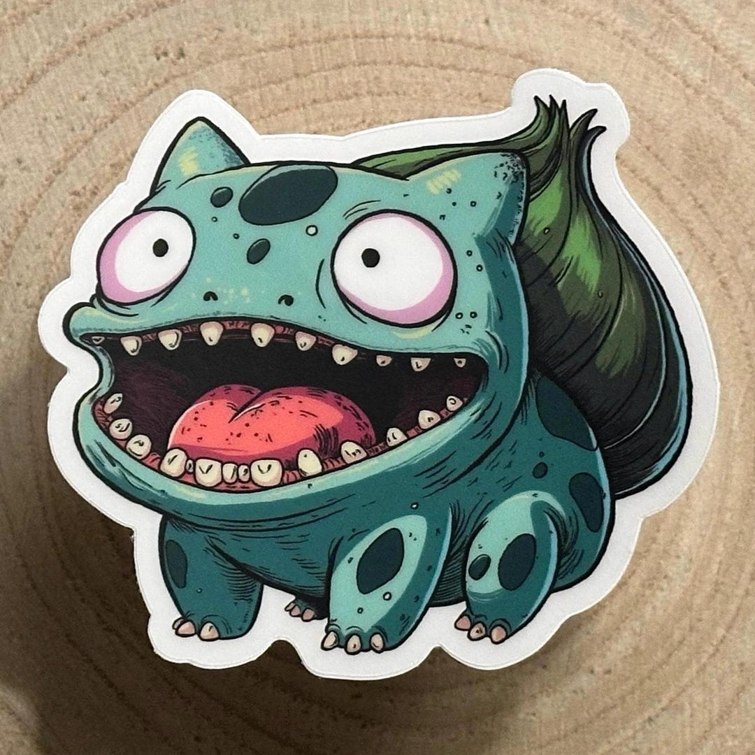 Bulbasaur Sticker - Waterproof Vinyl Pokemon Sticker (3") - Laptop ...