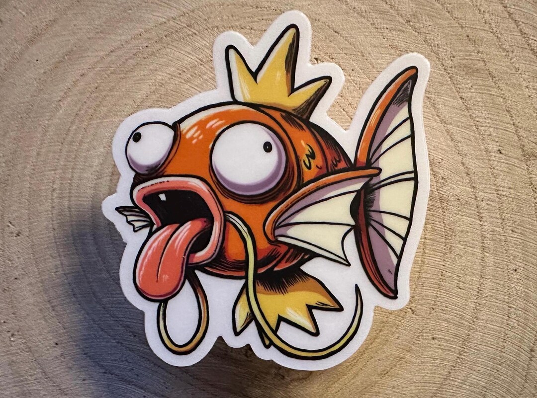 Magikarp Vinyl Sticker Pokewhat Creations Waterproof & Transparent - Etsy