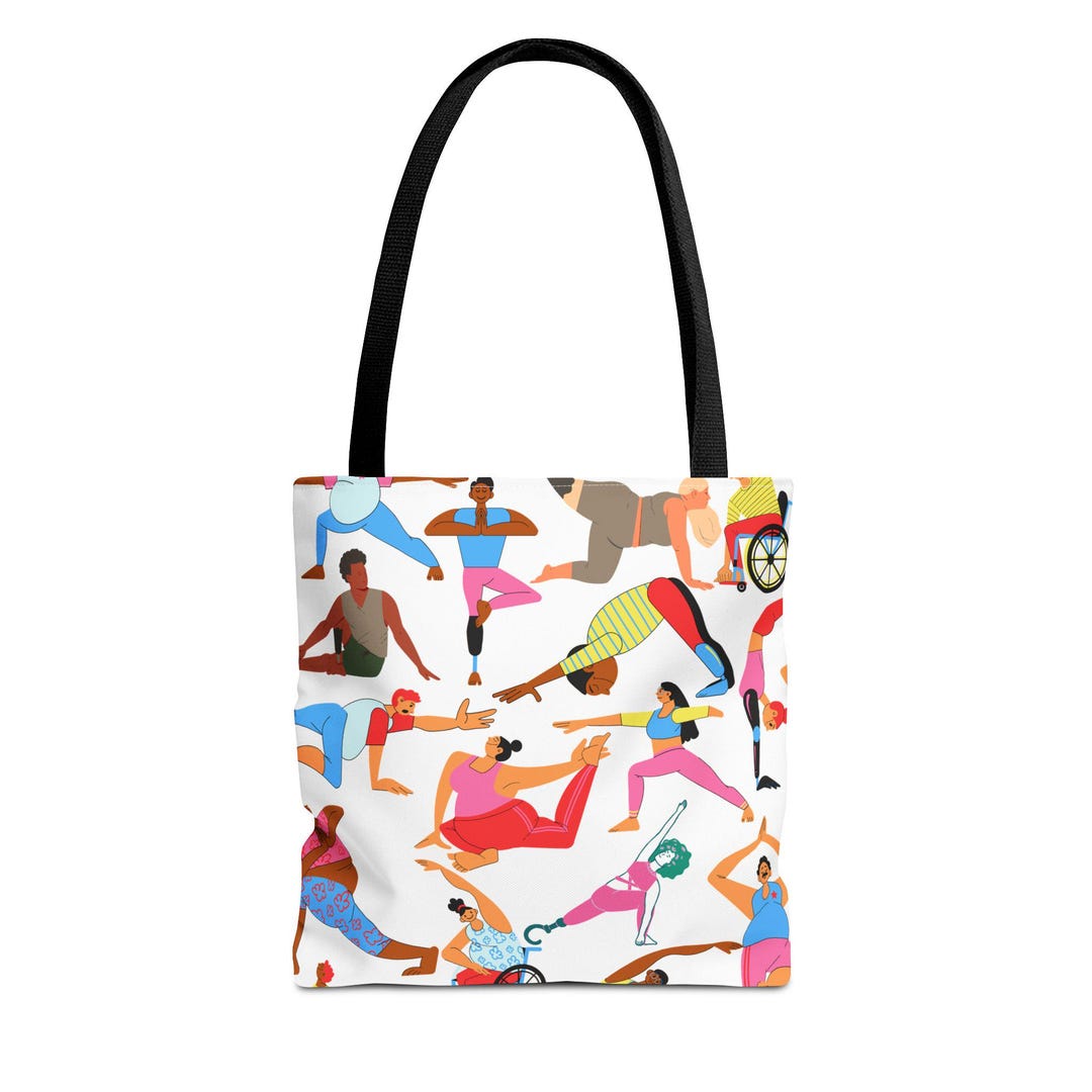Colorful Fitness Tote Bag | Active Lifestyle Gym Bag | Reusable ...
