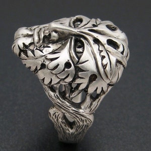 Sterling Green Man Ring - Etsy