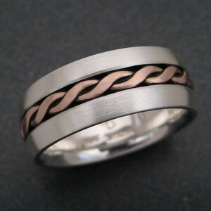 Sterling & 18K Two Wire Twist Inlay - Etsy