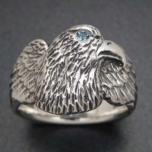 Eagle Silver Ring Eagle Strikes the Sky Ring Soaring Eagle - Etsy