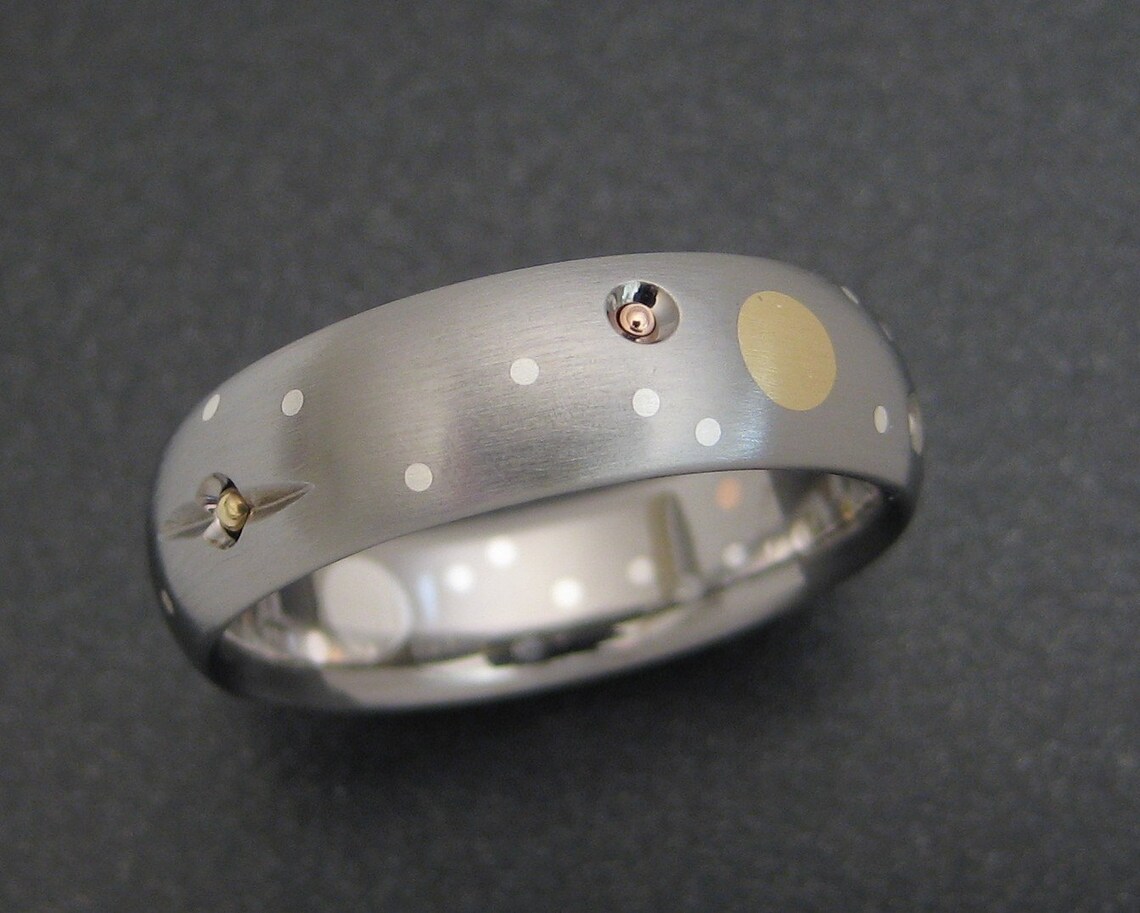 Titanium Celestial Ring - Etsy