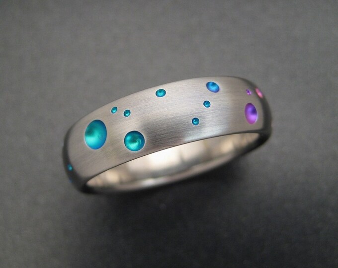 Titanium Rainbow Ring - Etsy