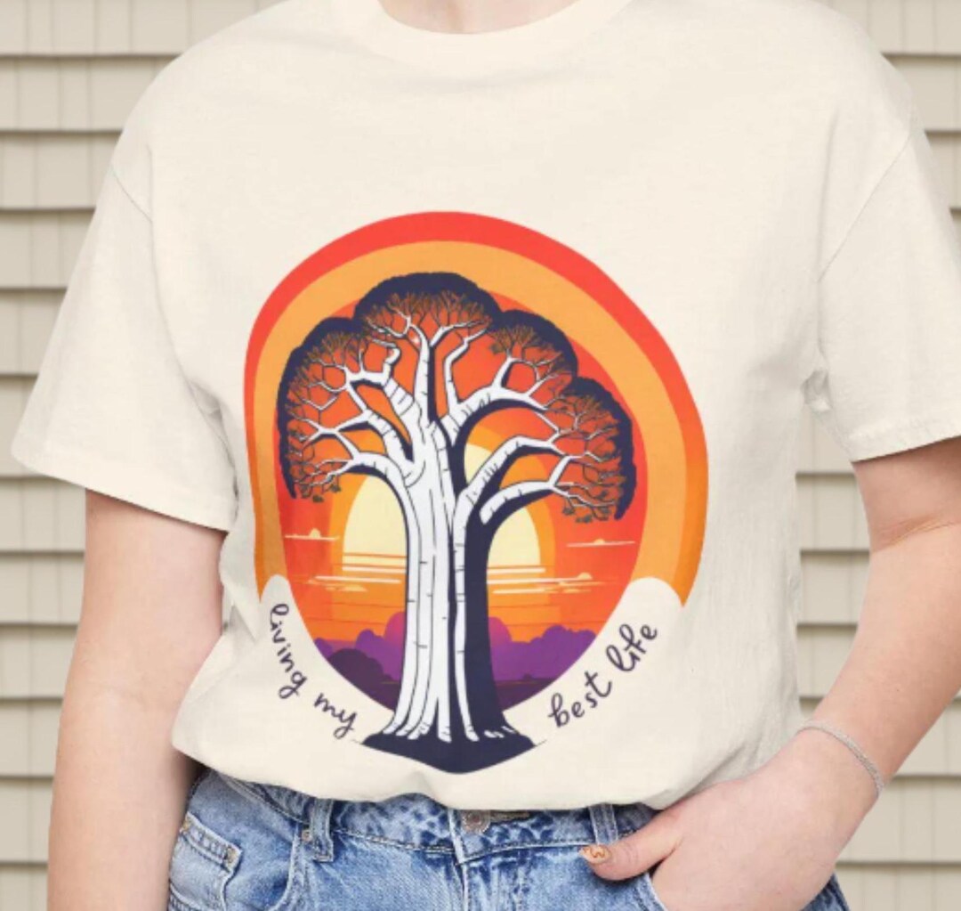 Living My Best Life Baobab Tree Vacation Tee - Unisex Men or Women ...