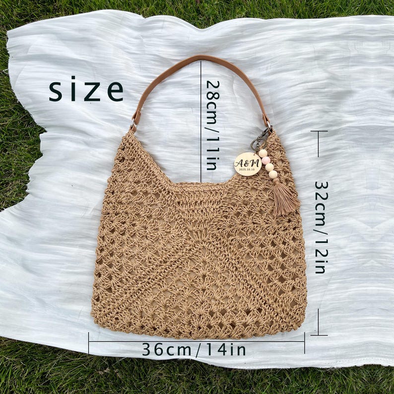 Personalized Raffia Beach Tote: Custom Monogrammed Straw Bag,gift for ...