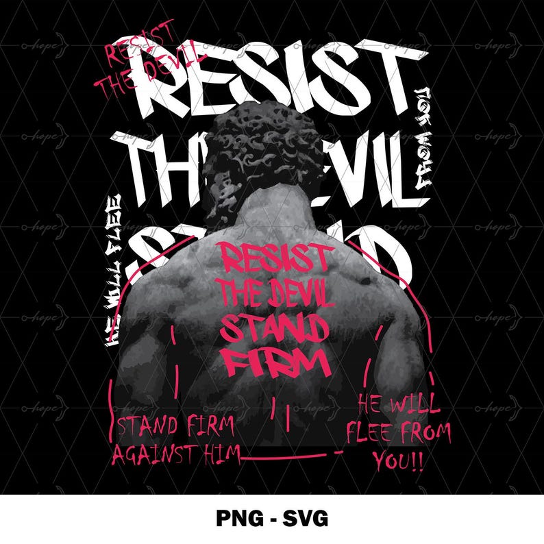 Resist the Devil Stand Firm SVG PNG - Bible Verse Digital Download ...