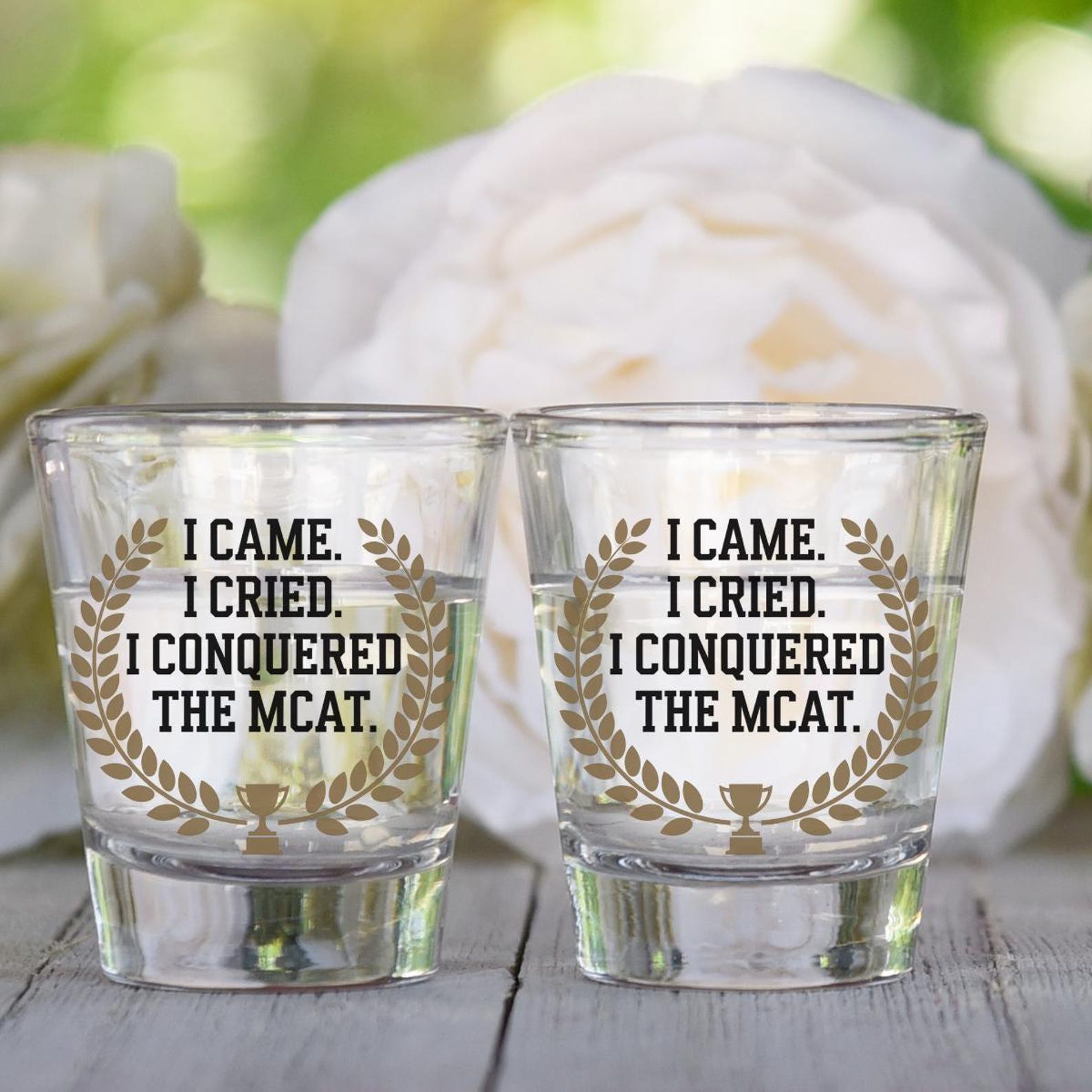 I Came I Cried I Conquered the MCAT Shot Glass Med School Acceptance ...