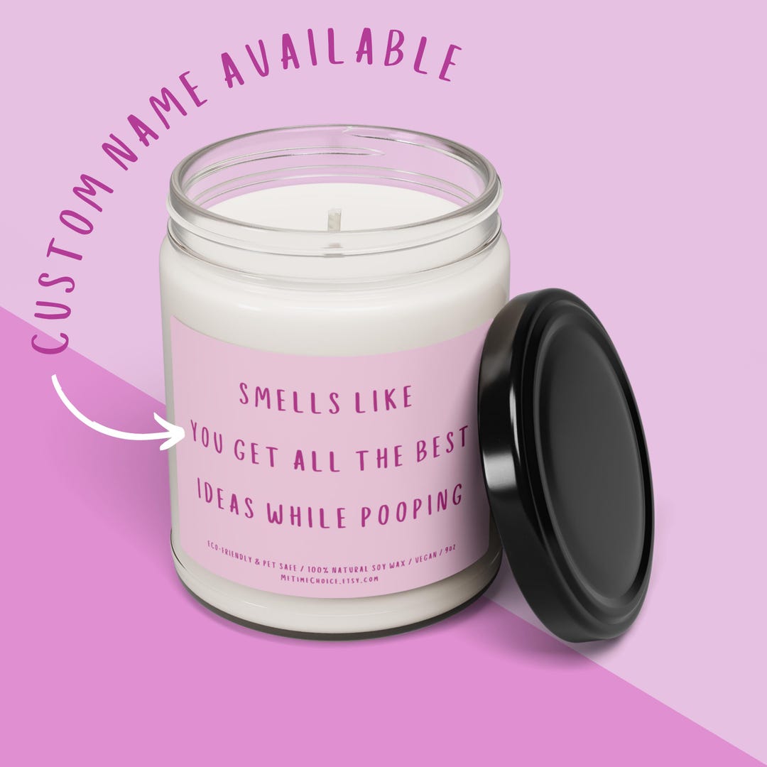 Personalized Novelty Poop Candle, Funny Bathroom Candle 9oz, Gag Gift ...