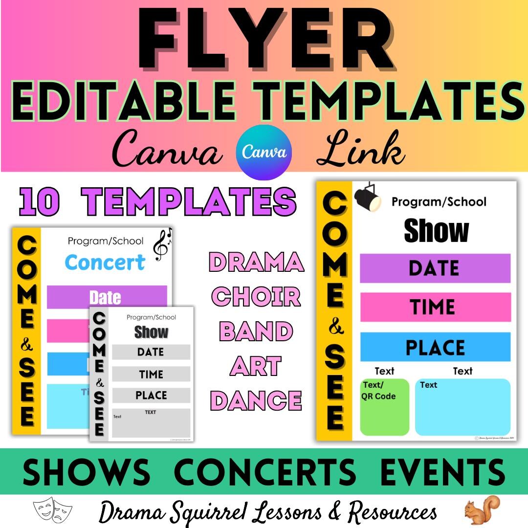 Performance Advertisement Flyers & Posters - Editable Canva Templates ...