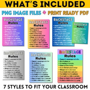 Backstage Rules Poster - Theatre Classroom Poster, Drama Anchor Chart ...