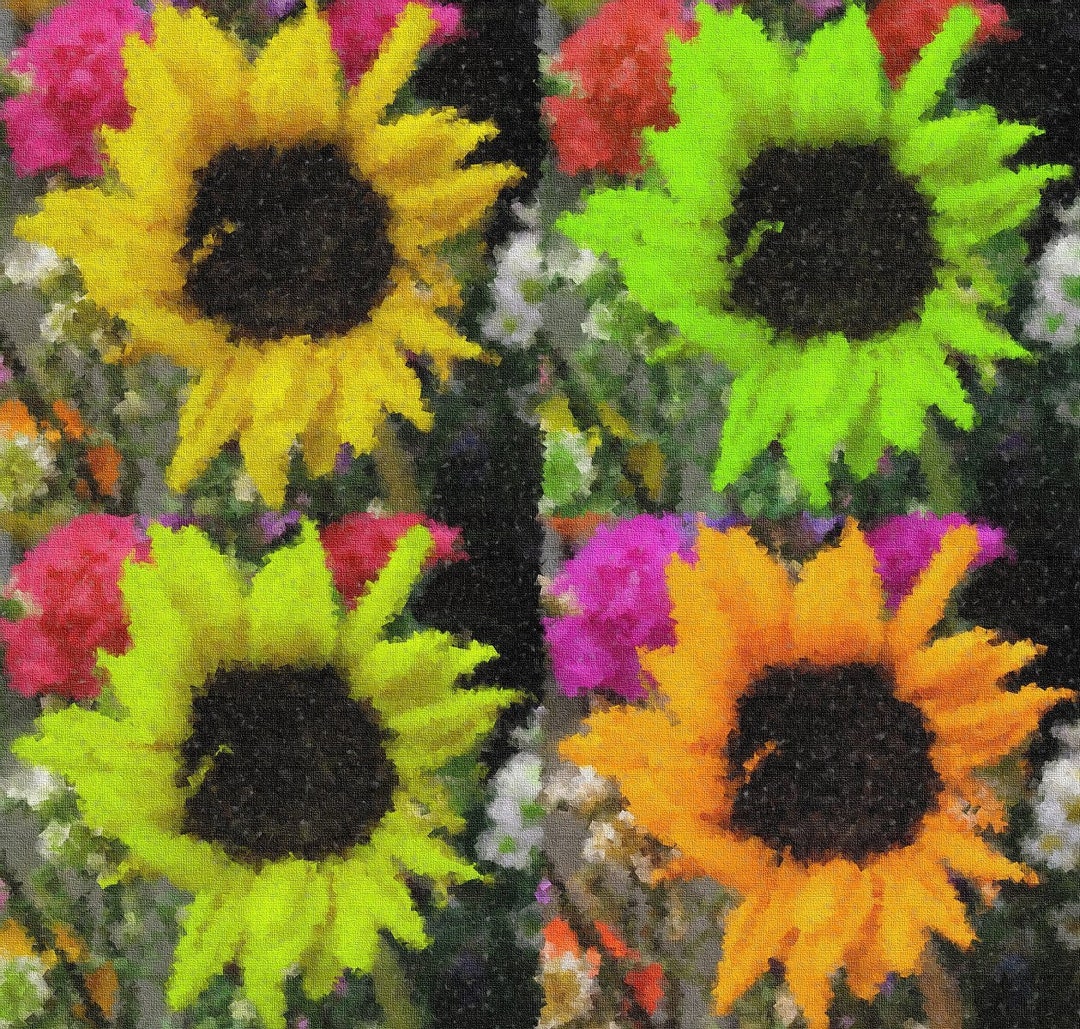 Sunflower Pop Art Photo Manipulation Digital Download - Etsy