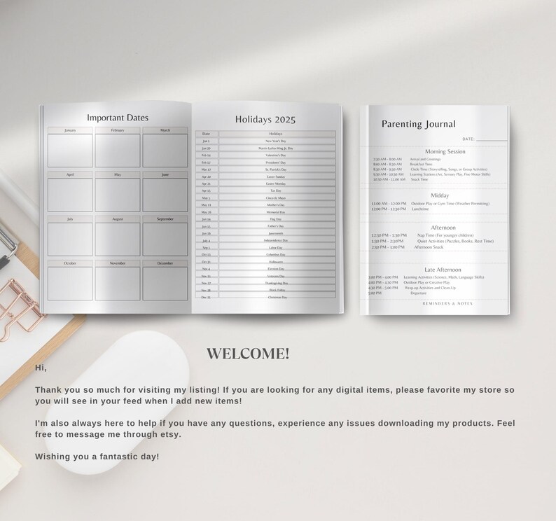 Digital Parenting Journal | Printable & Customizable Daily Tracker for ...