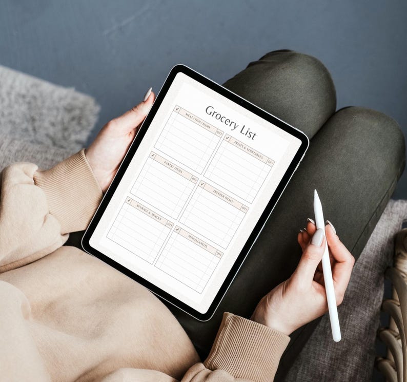 Customizable Digital Meal Planner | Weekly Meal Planner Template for ...