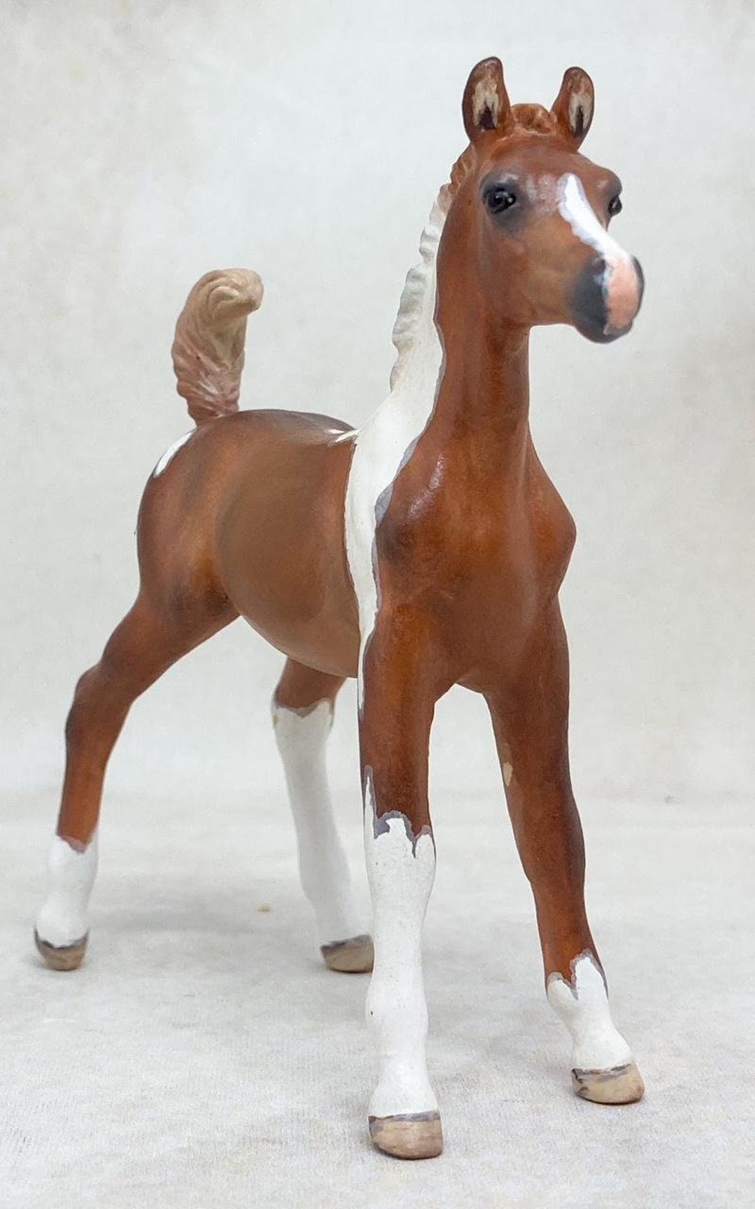 Collecta Arabian Foal Custom Painted Pinto Revelstone Creations - Etsy