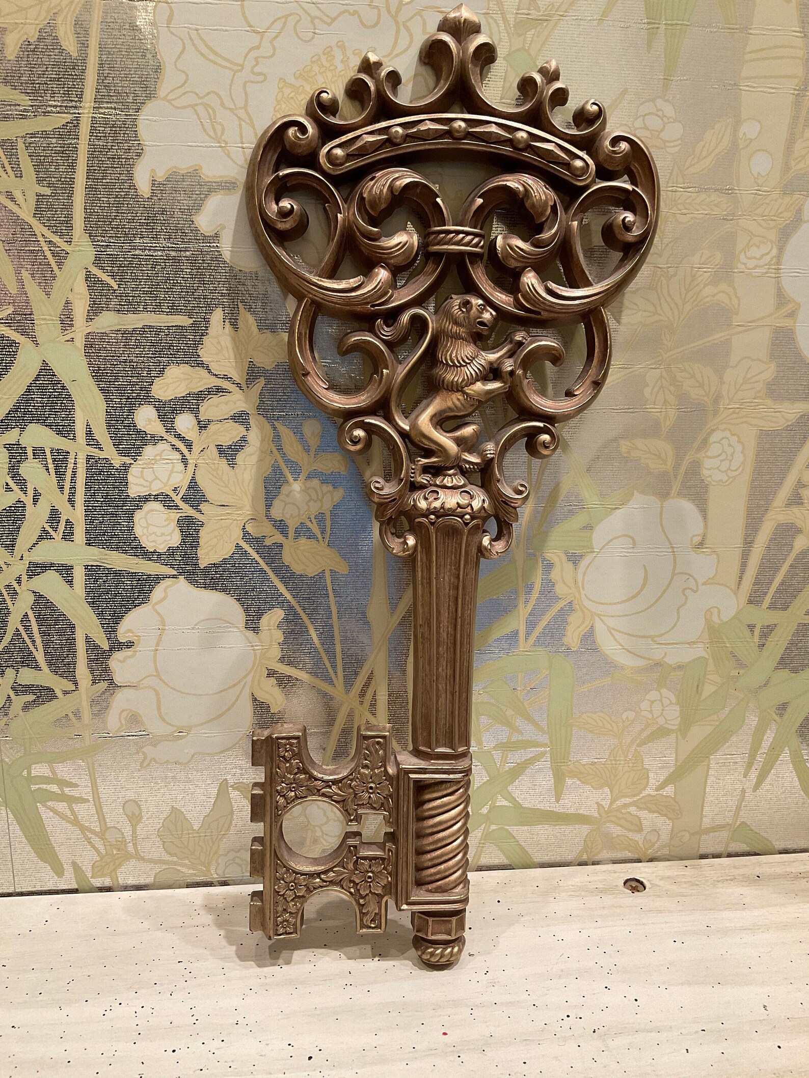 Vintage 60s Gold Key Plaque Wall Art Syroco - Etsy