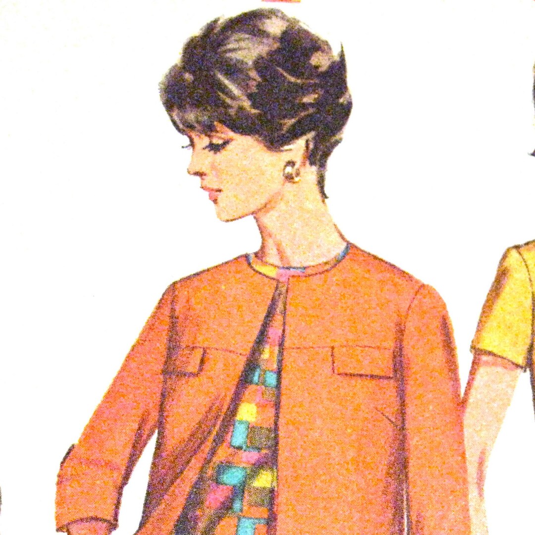 Simplicity 7552 Vintage Suit Blouse Skirt Jacket Pattern Mod 1968 - Etsy