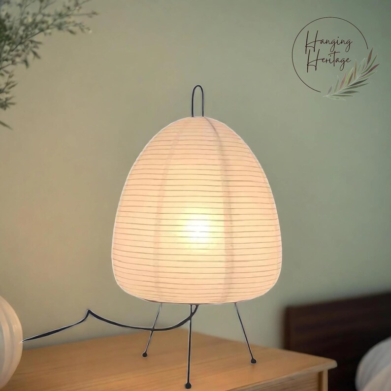 Handmade Japanese Rice Paper Lamp: Wabi-sabi Desk Light With LED - Etsy
