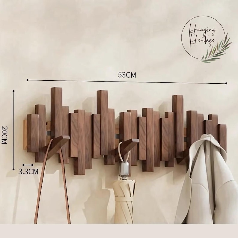 Decorative Wall Coatrack Piano-inspired Modern Flip-down Coat Rack ...