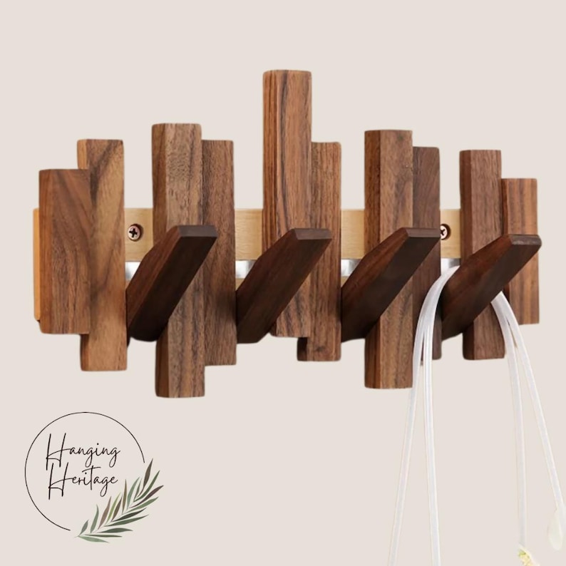 Decorative Wall Coatrack Piano-inspired Modern Flip-down Coat Rack ...