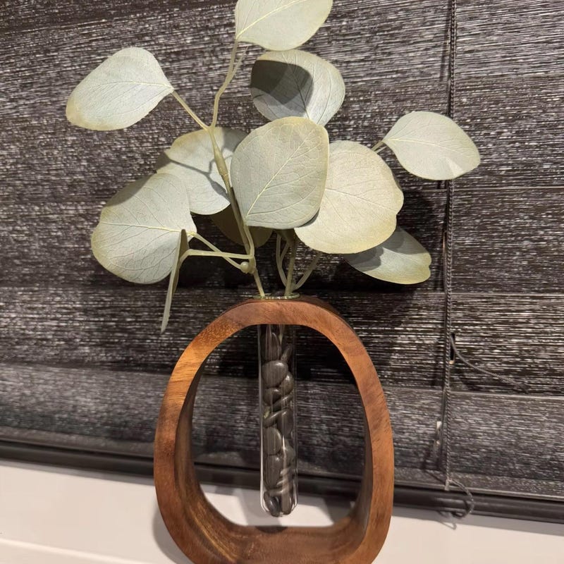 Rustic Wood Vase - Etsy