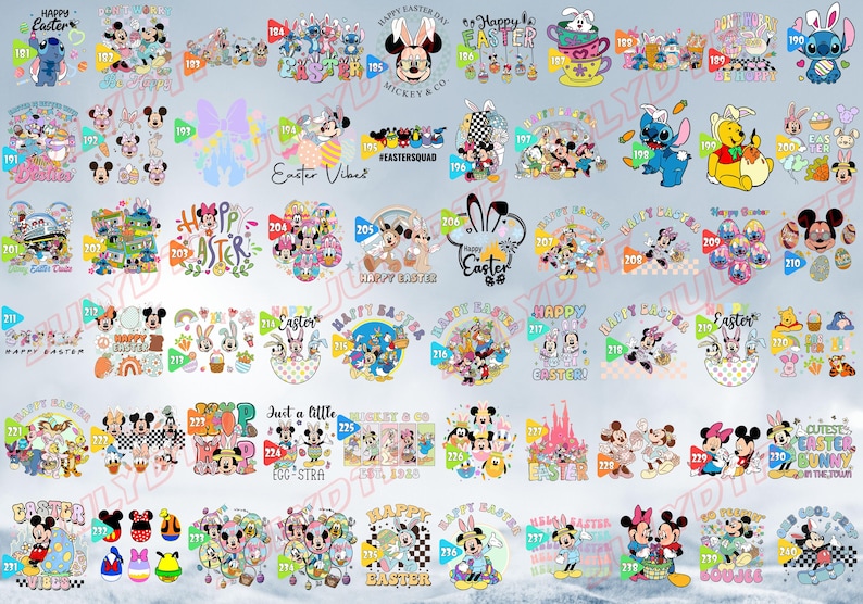 2026 Disney Easter DTF Transfer, Mickey & Friends Disney Easter Heat ...