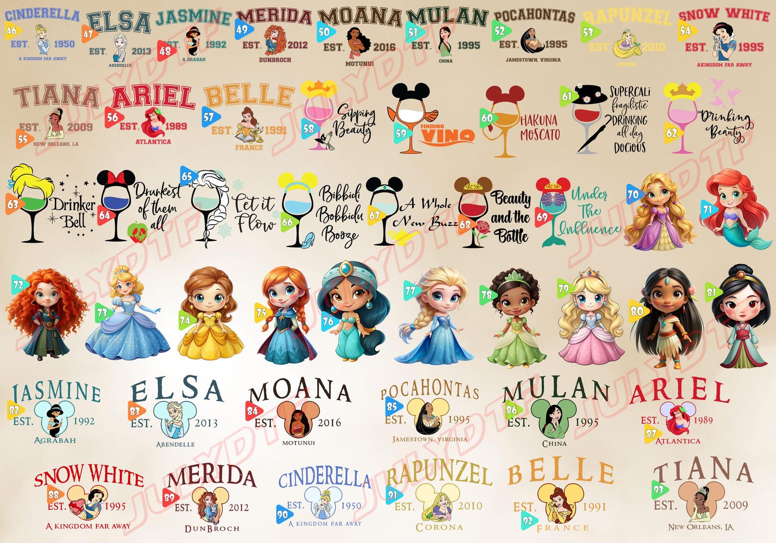 Disney Princess Mulan DTF Transfer, Disney Ready to Press, WDW Magic ...