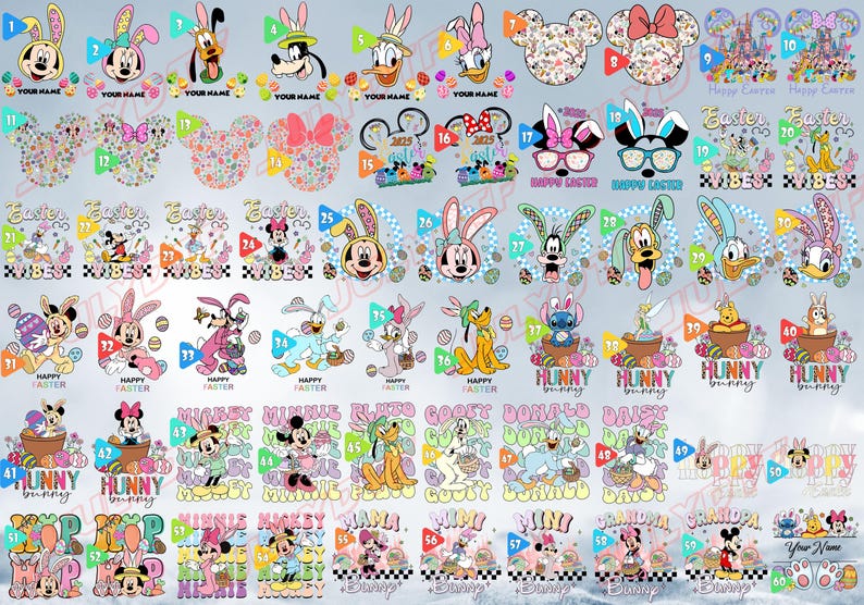 2026 Disney Easter DTF Transfer, Mickey & Friends Disney Easter Heat ...