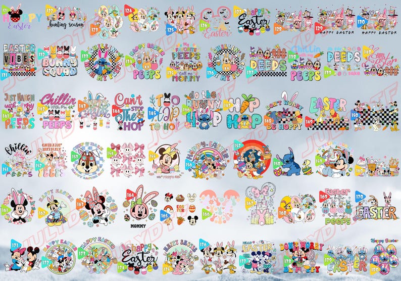 2026 Disney Easter DTF Transfer, Mickey & Friends Disney Easter Heat ...