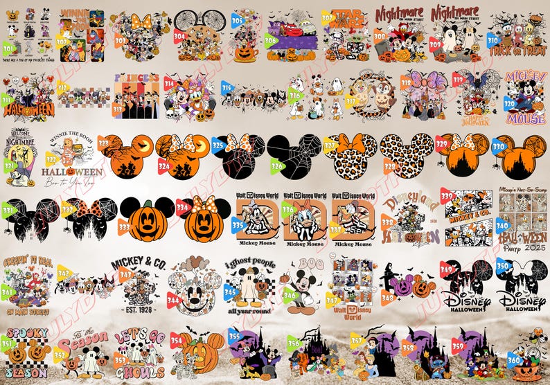 Disneyland Halloween 2026 Dtf, Halloween Disney Dtf Print, Disney ...