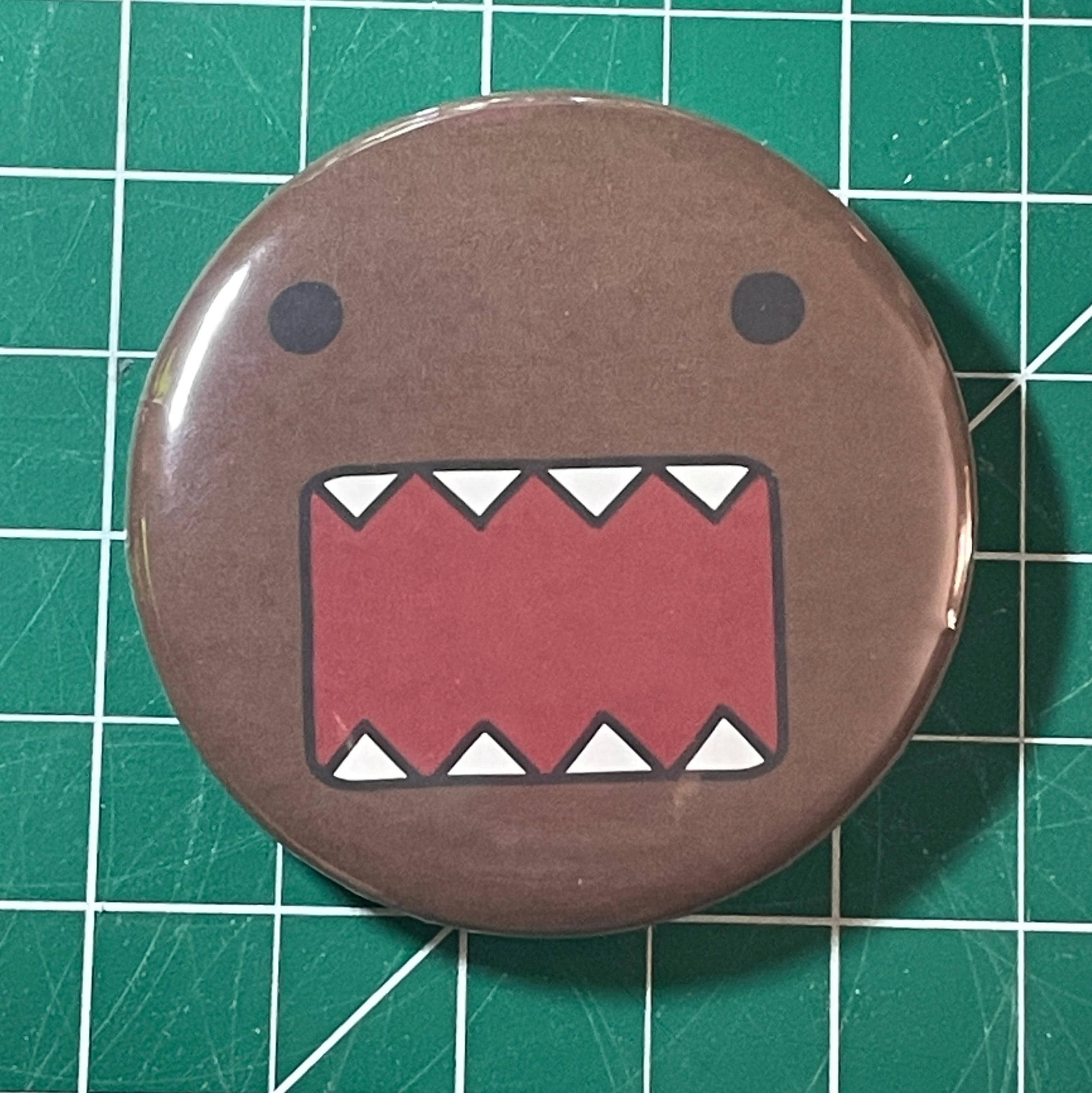 Handmade 58mm (2-1/4 In.) Pinback Button - Domo Face - Etsy