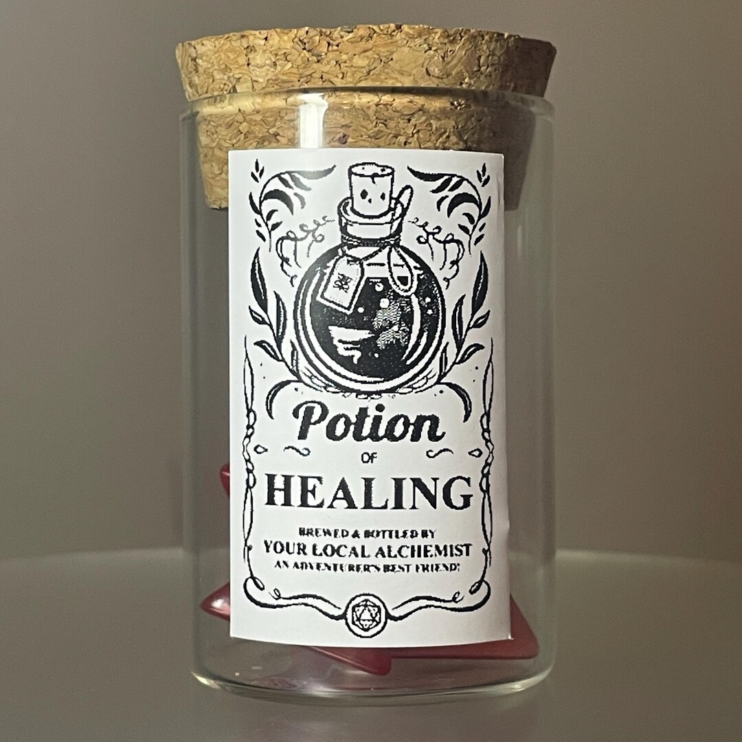 D&D Potion of Healing Dice Roller - 4 D4 Included - Etsy