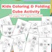 Coloring Cube Activity for Kids: Printable Folding Pages (PDF Digital ...