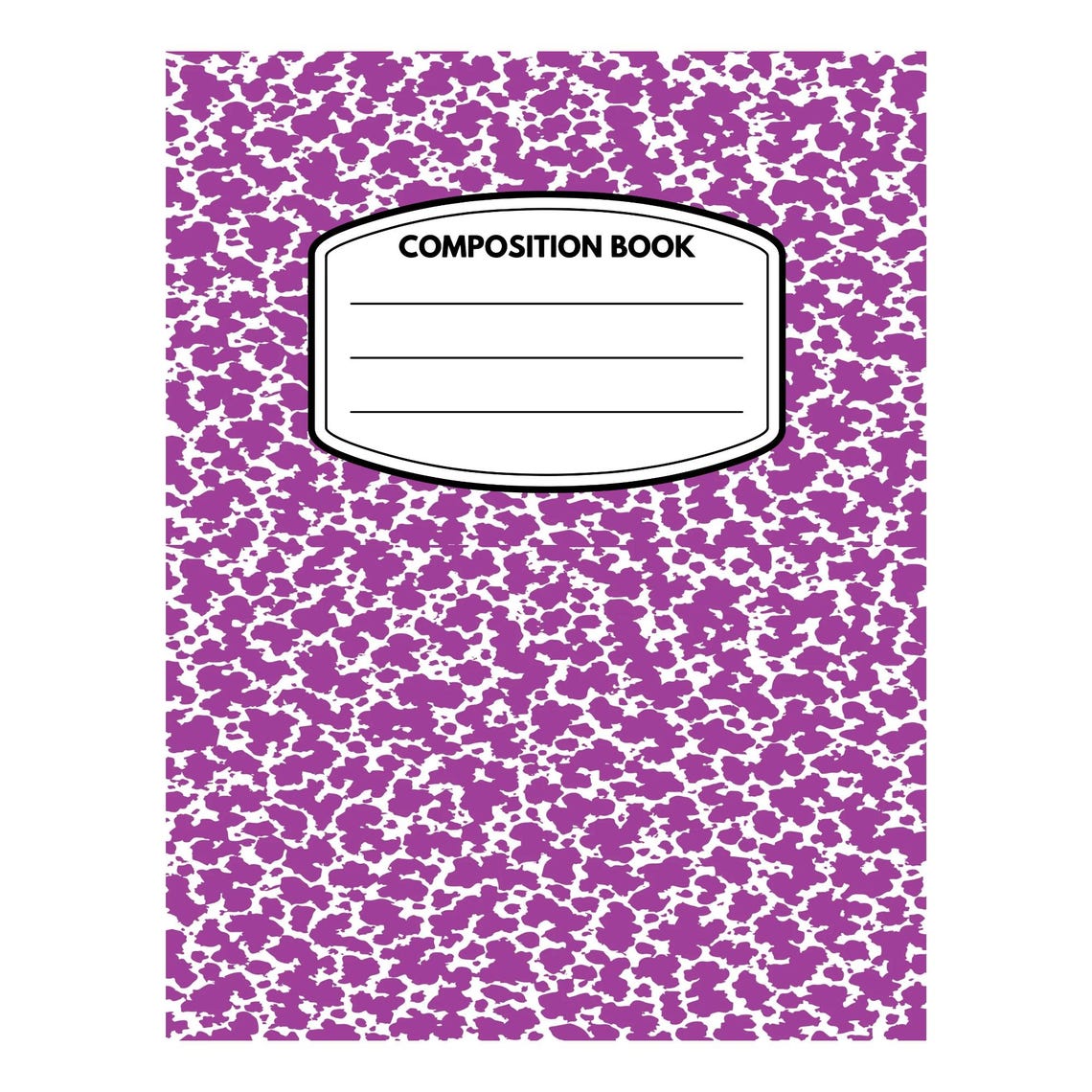 Composition Book Label & Cover SVG Bundle: 5 Designs, 13 Colors - Etsy