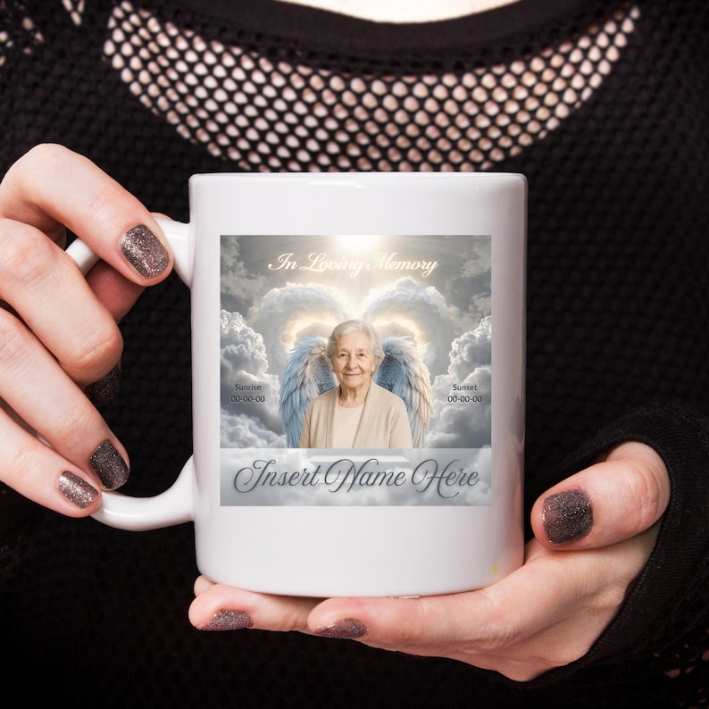Angel Wings Memorial Poster | Celebration of Life Canva Template ...
