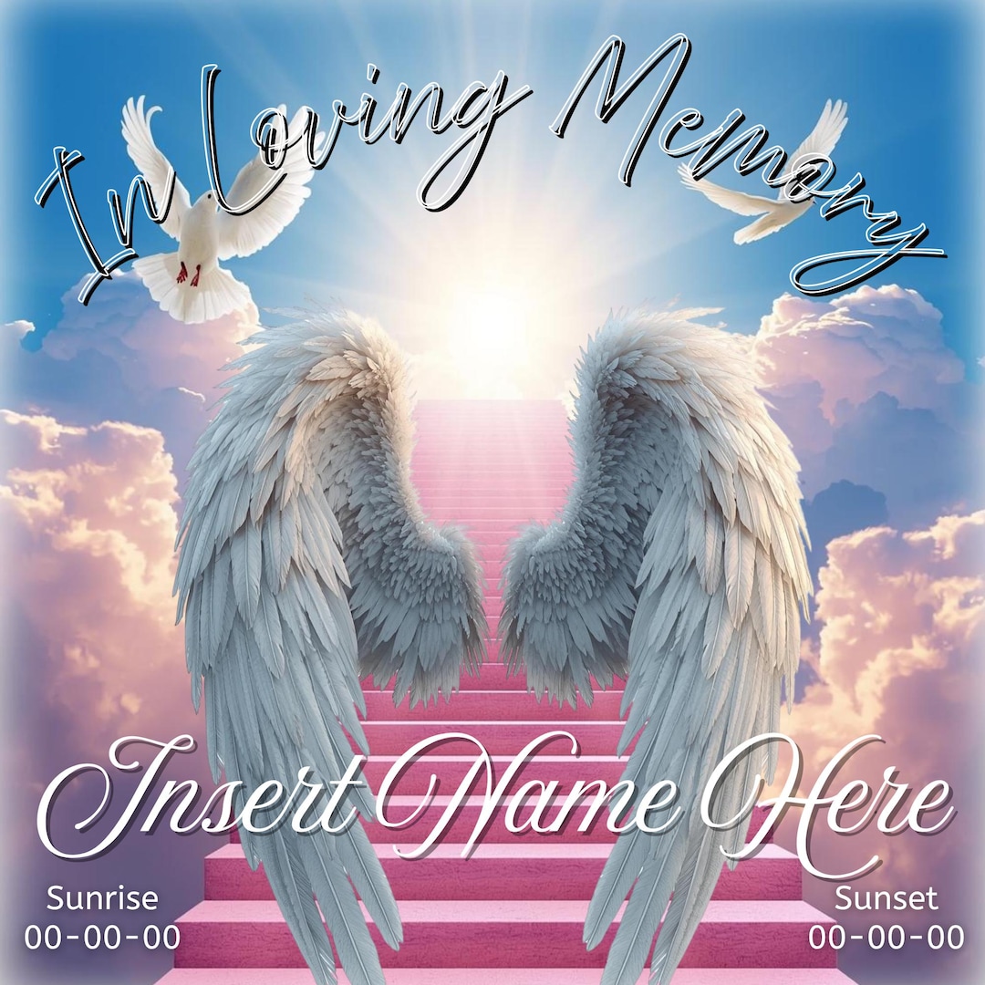 Editable Memorial Poster Canva Template | Celebration of Life (digital ...