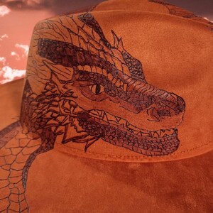 Thorn- Dragon Hat, Handburned Wide Brim Fedora - Etsy