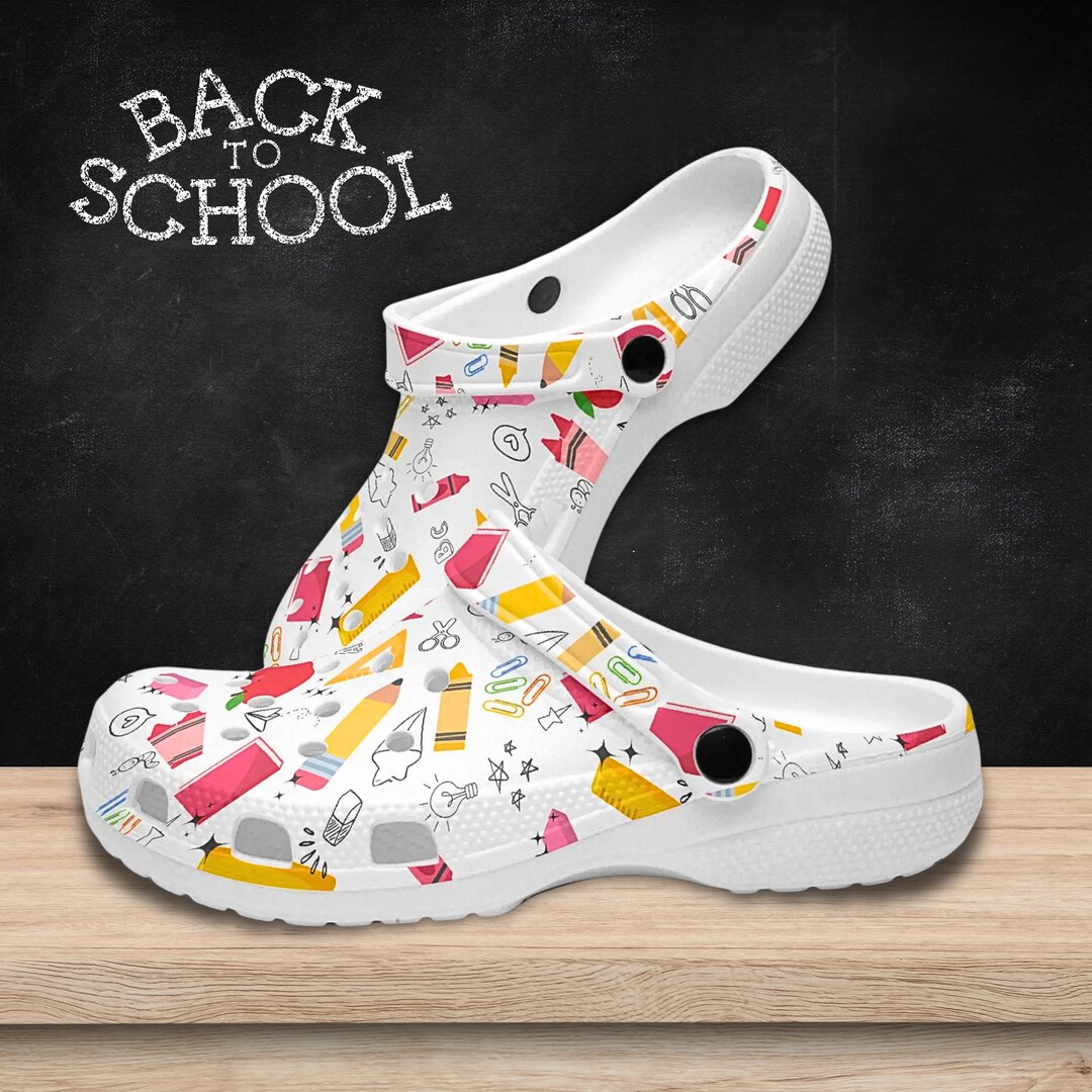 Teacher Clogs Classroom Shoes for Teacher Slip-on Shoe Pencil School ...