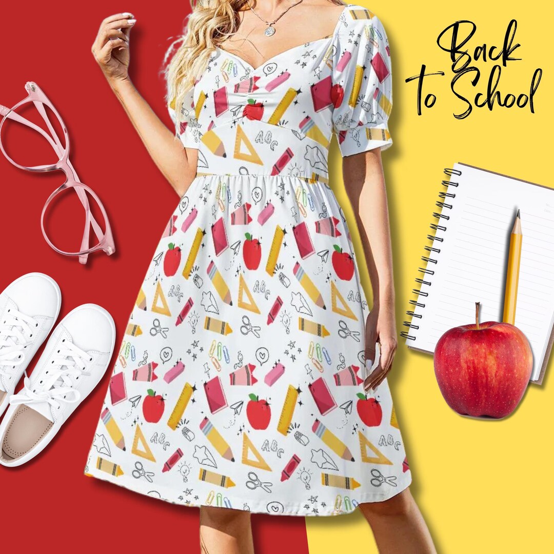 Crayon Dress for Teacher Book Character Day - Midi Sweetheart French ...