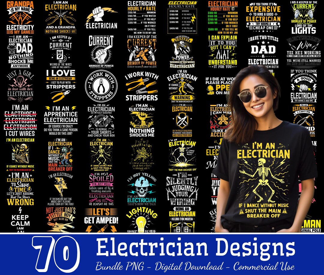 70 Designs Electrician Bundle Png, Electrician Png, Electrician Quotes ...