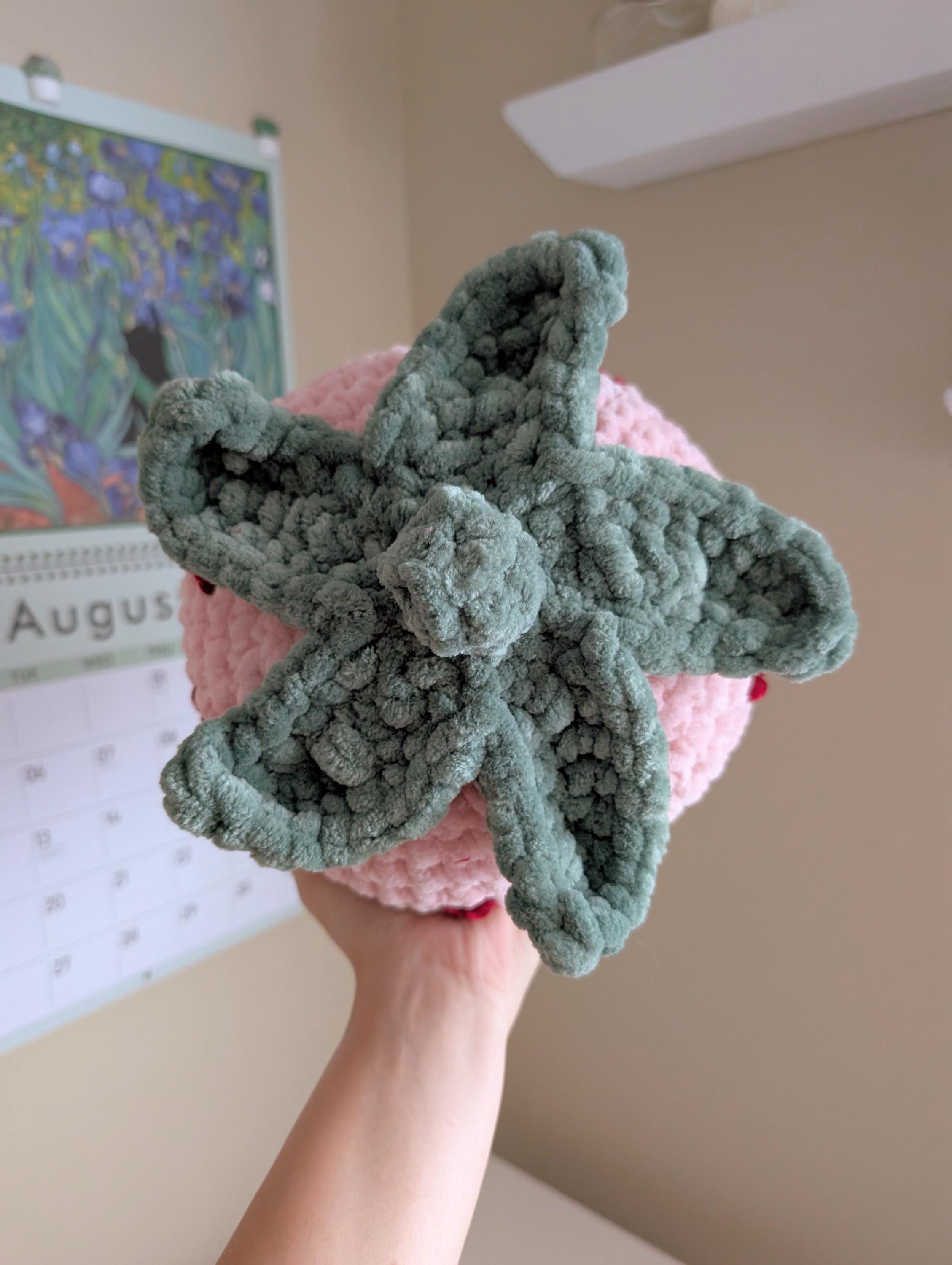 Crochet Small Strawberry Pillow Pattern PDF - Etsy