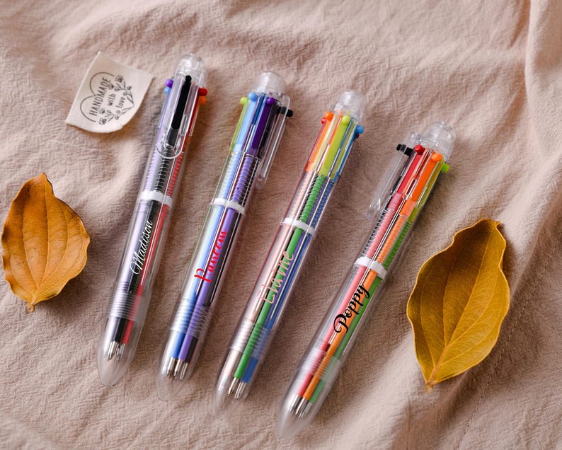 Personalized 6-in-1 Colored Ballpoint Pen. Suitable for Planners ...